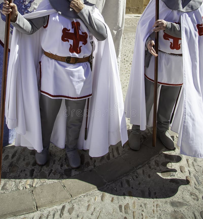 Medieval knights templar stock image. Image of historical - 204670499