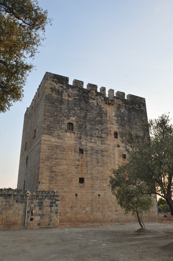 The Medieval Kolossi Castle in Cyprus Limassol Stock Photo - Image of ...
