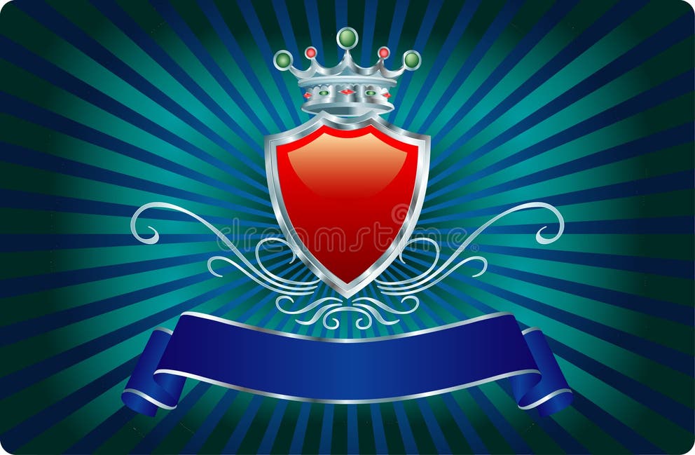 Medieval label stock vector. Illustration of crest, pennant - 5456938