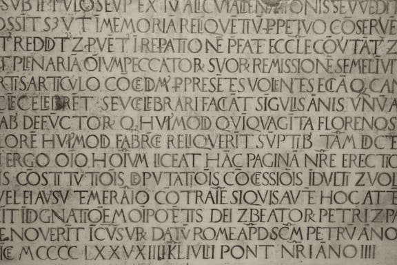 Medieval Latin Catholic Inscription Stock Image - Image of italian ...