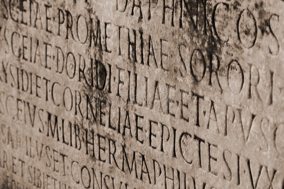 Medieval Latin Catholic Inscription Stock Image - Image of background ...