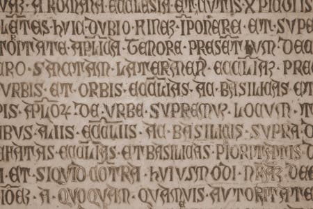 Medieval Latin Catholic Inscription Stock Photo - Image of engraving ...