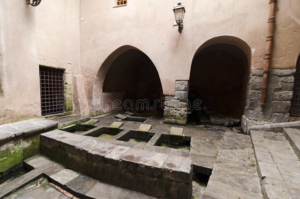Medieval Laundry stock photo. Image of public, sink, italy - 27111244
