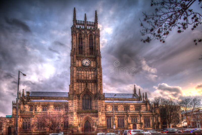 Medieval Leeds Minster Cathedral.Great Britain. Stock Image - Image of ...