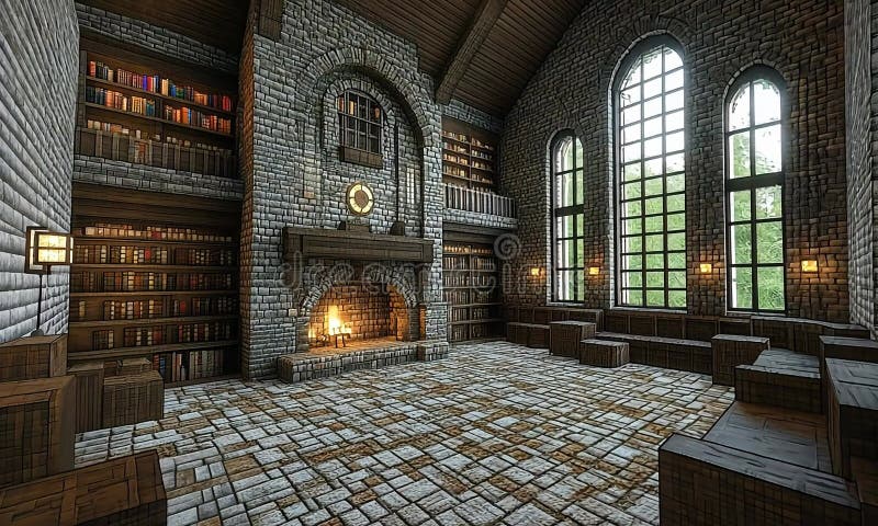 Medieval Library Interior stock footage. Video of decor - 382505234