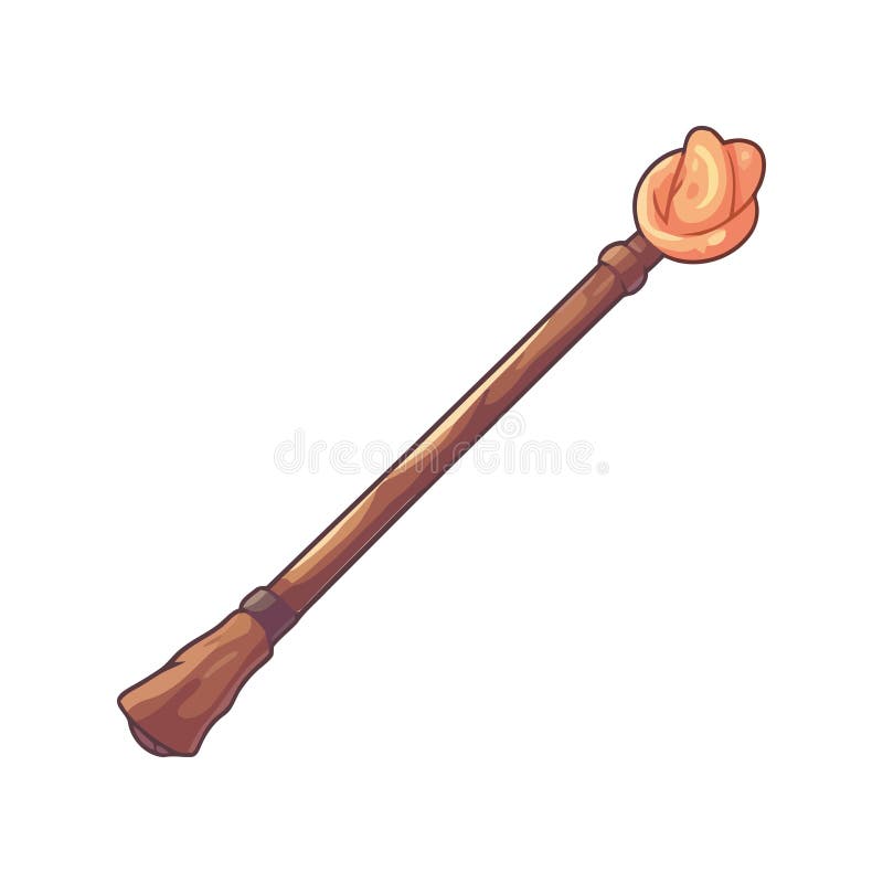 Medieval magic wand stock vector. Illustration of vector - 283983468