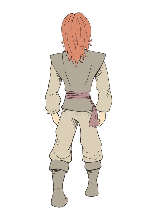 Medieval man walking stock vector. Illustration of walking - 364438916