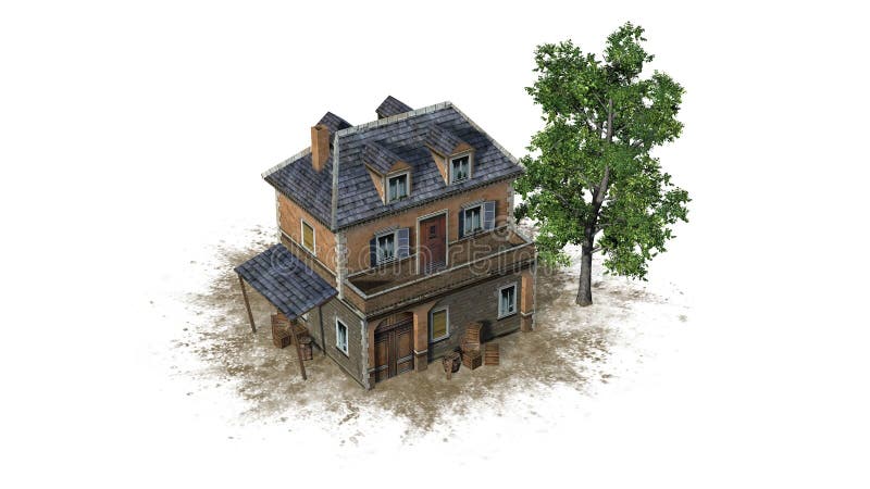 Medieval Manor Drawing