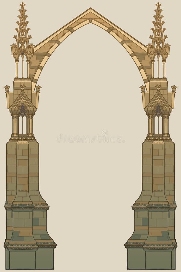 Medieval Manuscript Style Rectangular Frame. Vertical Orientation Stock ...