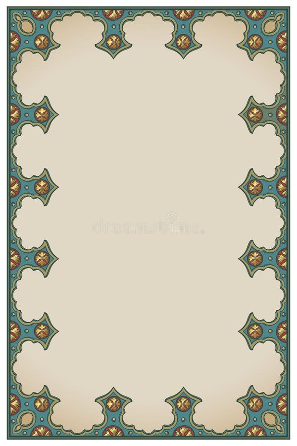 Medieval Manuscript Style Rectangular Frame. Vertical Orientation Stock ...