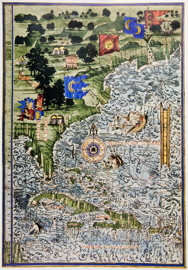 Medieval Spanish Map of Mexico City Stock Image - Image of world ...