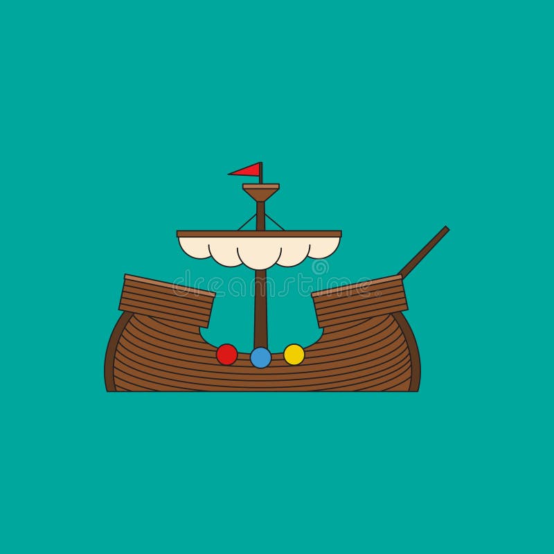 Medieval Merchant Ship Illustration. - Vector Stock Vector ...