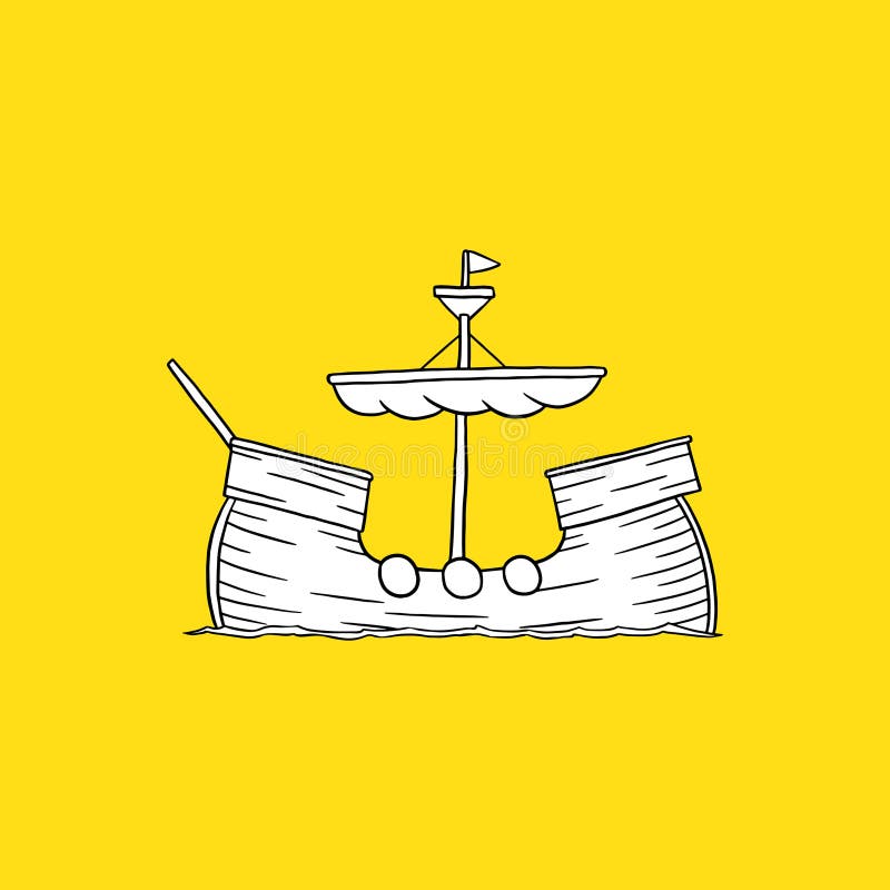 Medieval Merchant Ship. Vintage Style Stock Vector - Illustration of ...