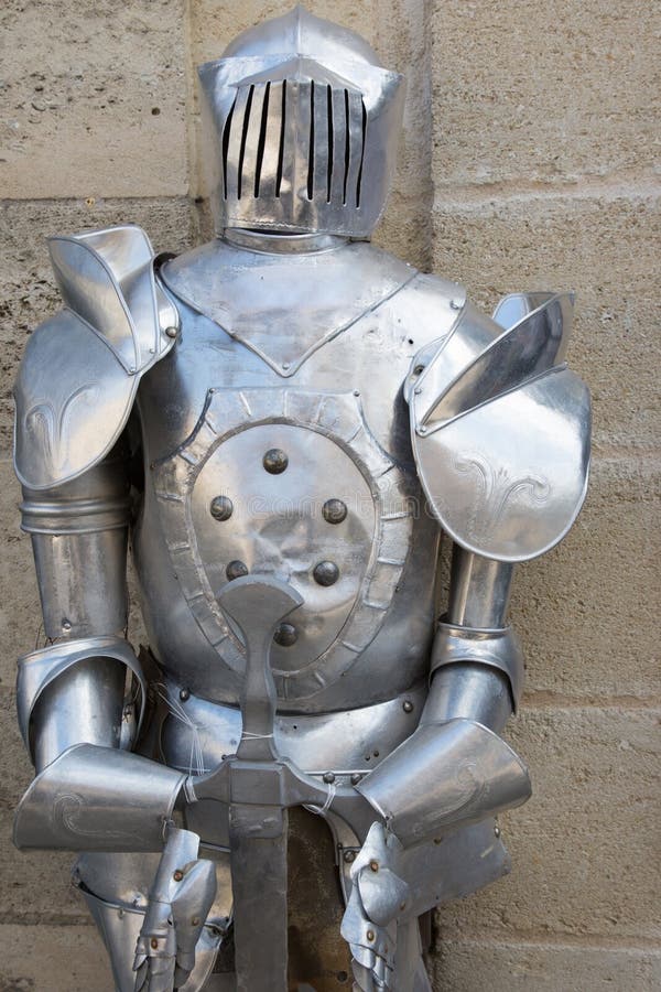 Medieval Metal Armor Vintage in Steel Metal for Protect in Combat Stock ...