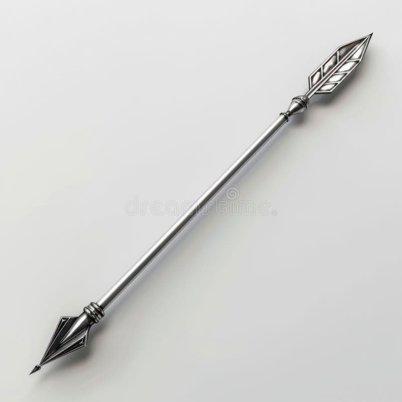 Medieval Metal Arrow Isolated on White Background. Generative Ai Stock ...