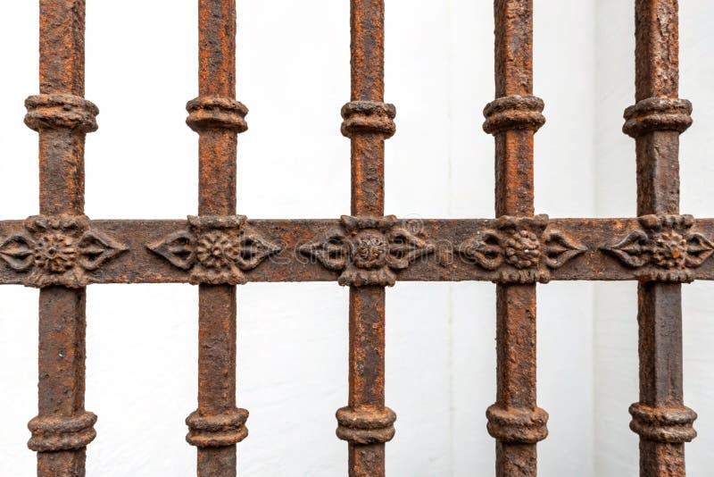 Medieval Metal Bars Isolated on White Stock Illustration - Illustration ...