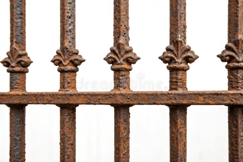 Medieval Metal Bars Isolated on White Stock Illustration - Illustration ...