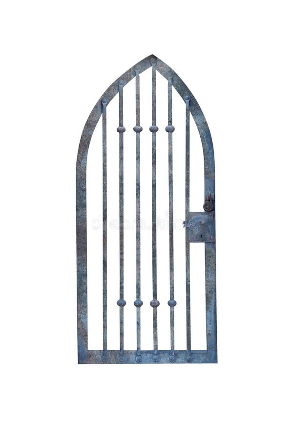Medieval Metal Prison or Castle Cell Door with Iron Bars and a Secure ...