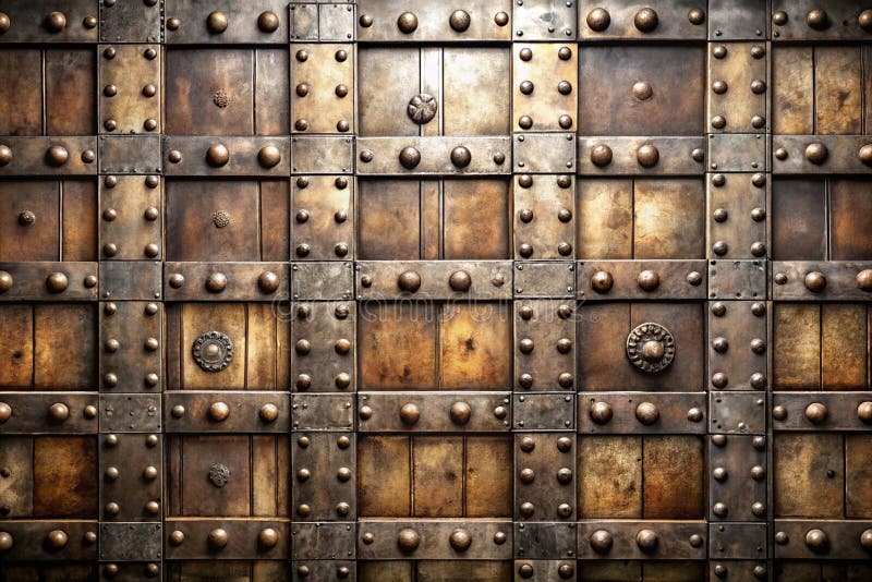 Medieval Metal Wall Background. Metal Medieval Armored Wall Background ...