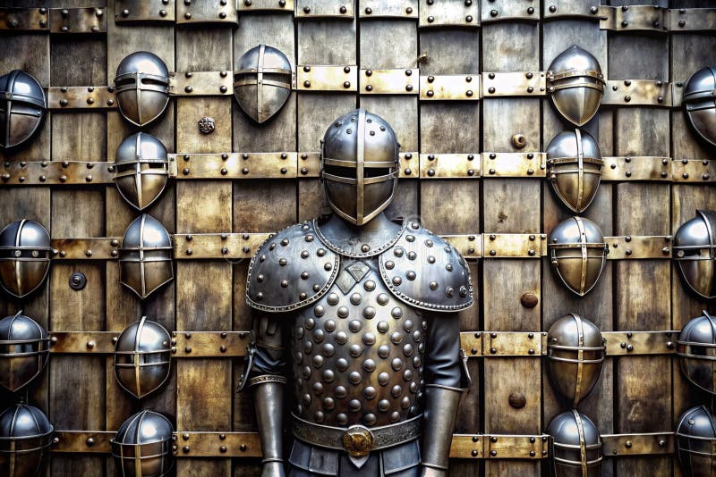 Medieval Metal Wall Background. Metal Medieval Armored Wall Background ...