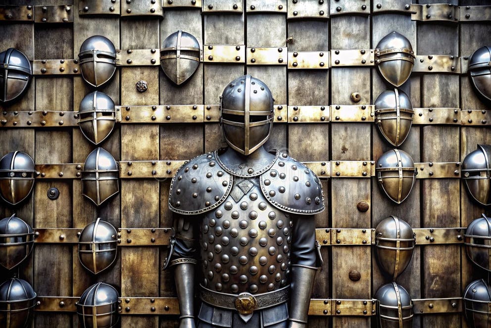 Medieval Metal Wall Background. Metal Medieval Armored Wall Background ...