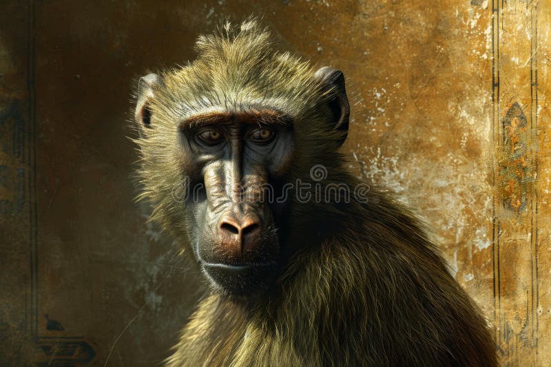 Medieval Monkey Baboon Shot. Generate Ai Stock Photo - Image of fort ...