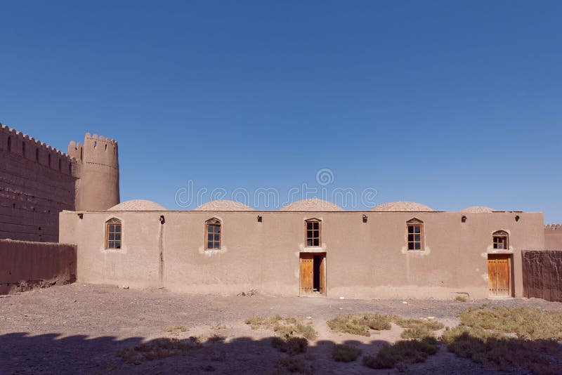 Medieval Mud Castle Ruins in Nushabad, Iran Stock Photo - Image of ...