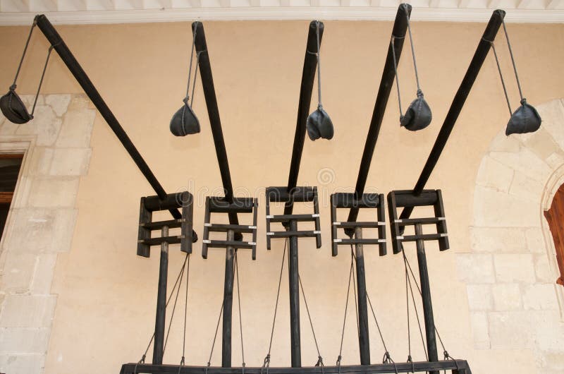 Medieval Catapult stock photo. Image of warfare, castle - 101397566