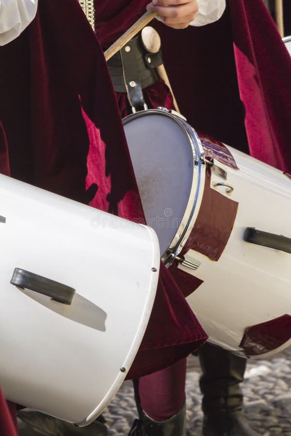 Medieval Drums During A Medieval Historical Re-enactment Stock Image ...