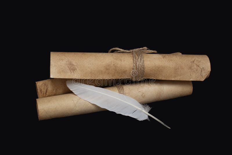 Medieval old scrolls. stock photo. Image of antique - 229965440