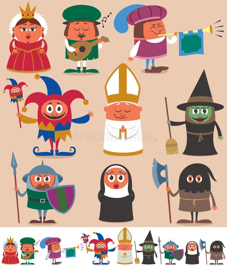 Cartoon Icon Medieval People Stock Illustrations – 1,425 Cartoon Icon ...