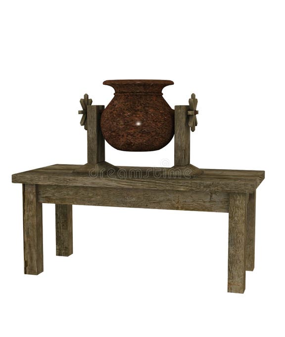 Medieval pot stock illustration. Illustration of isolated - 78801364