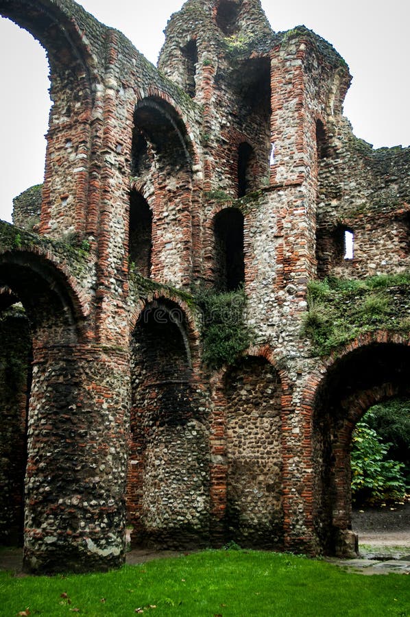 Medieval priory ruins stock image. Image of contrasting - 61991581