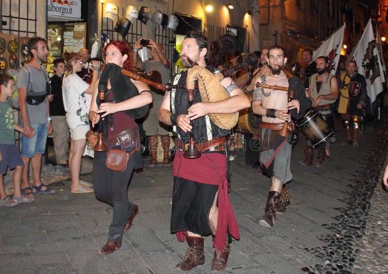 Medieval procession editorial photo. Image of liguria - 72761771