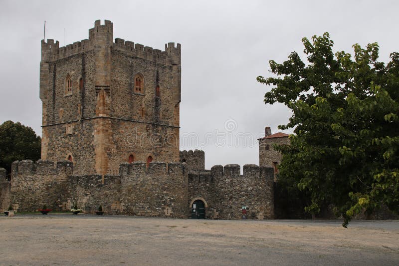 Medieval Ramparts and Castle in Bragança - Portugal Stock Image - Image ...