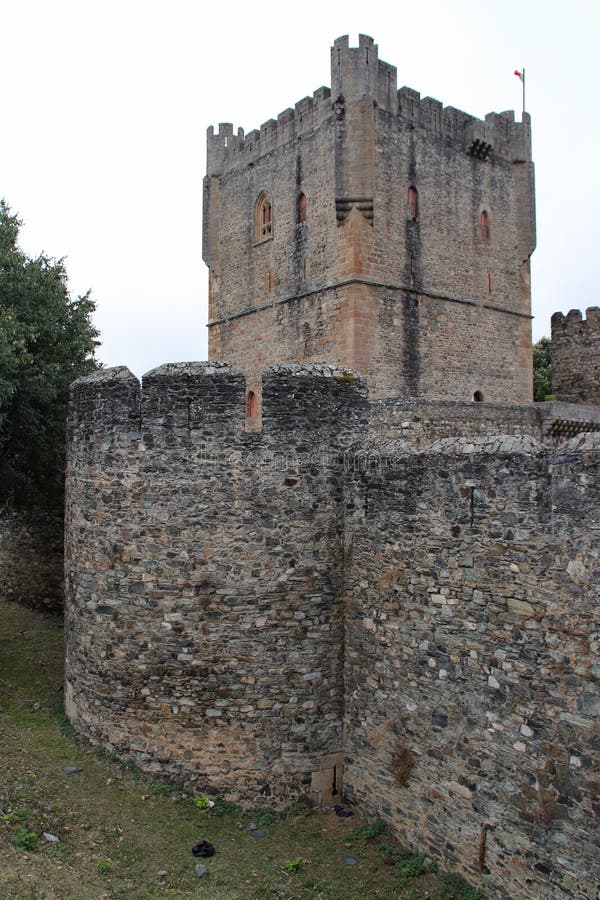 Medieval Ramparts and Castle in Bragança - Portugal Stock Image - Image ...