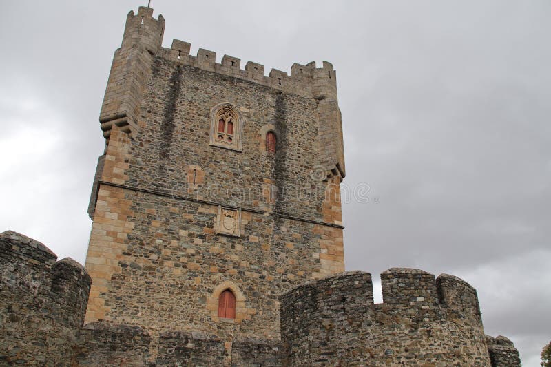 Medieval Ramparts and Castle in Bragança - Portugal Stock Image - Image ...