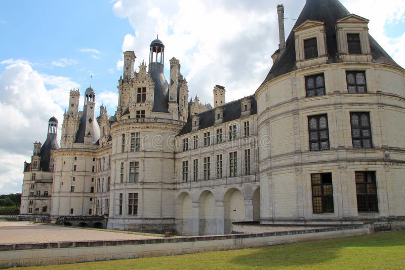 Medieval and Renaissance Castle in Chambord - France Stock Image ...