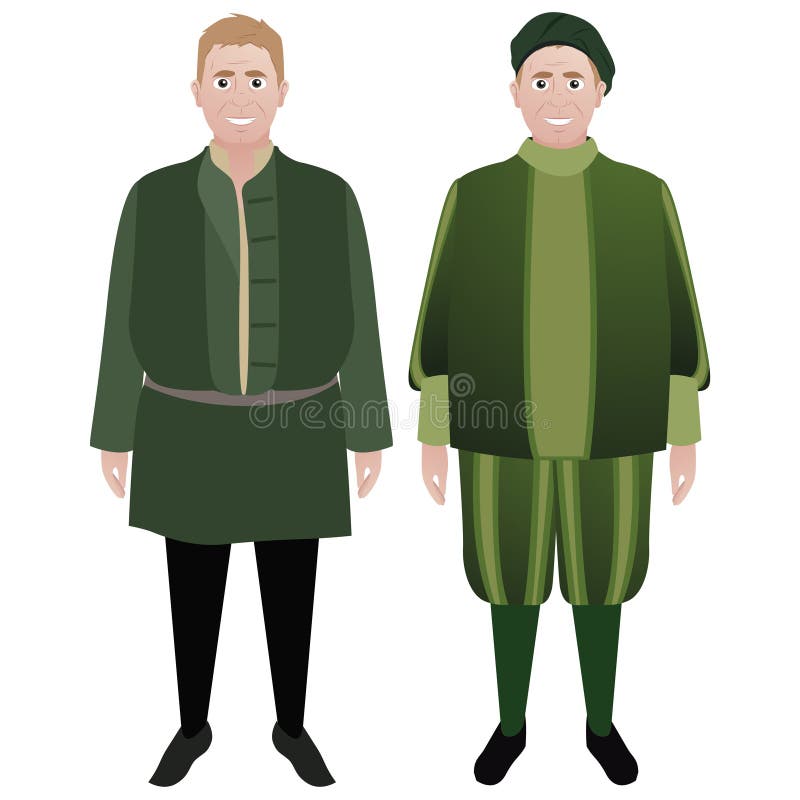 Medieval and Renaissance Merchant Vector Illustration Stock Vector ...