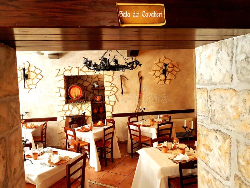 Medieval restaurant stock photo. Image of restaurant - 135767228