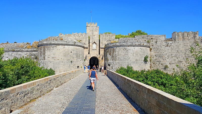Rhodes castle bastion editorial image. Image of ruins - 125608095