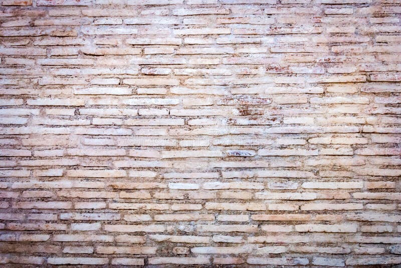 Medieval Roman Brick Wall Background. Travertine Stone Bricks in ...