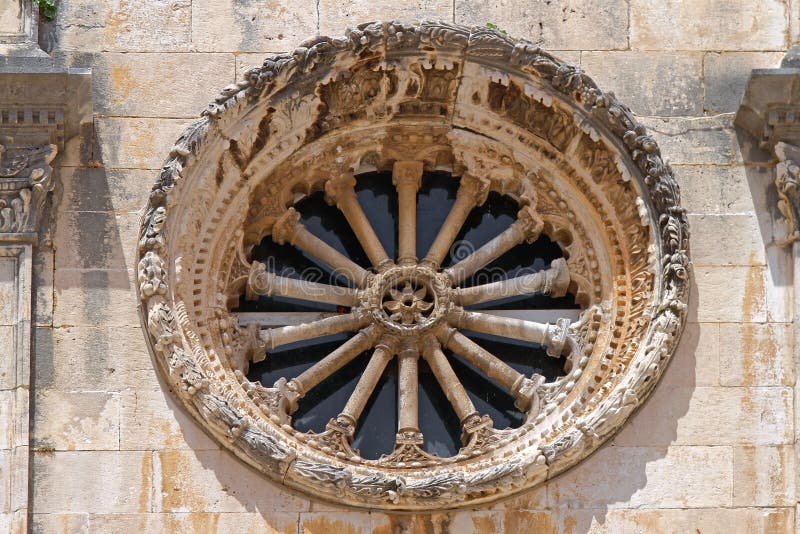 Rose Window Notre Dame stock image. Image of europe, christianity ...
