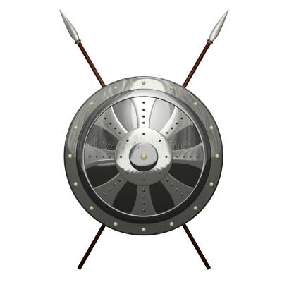 Medieval round shield stock illustration. Illustration of glory - 21126562