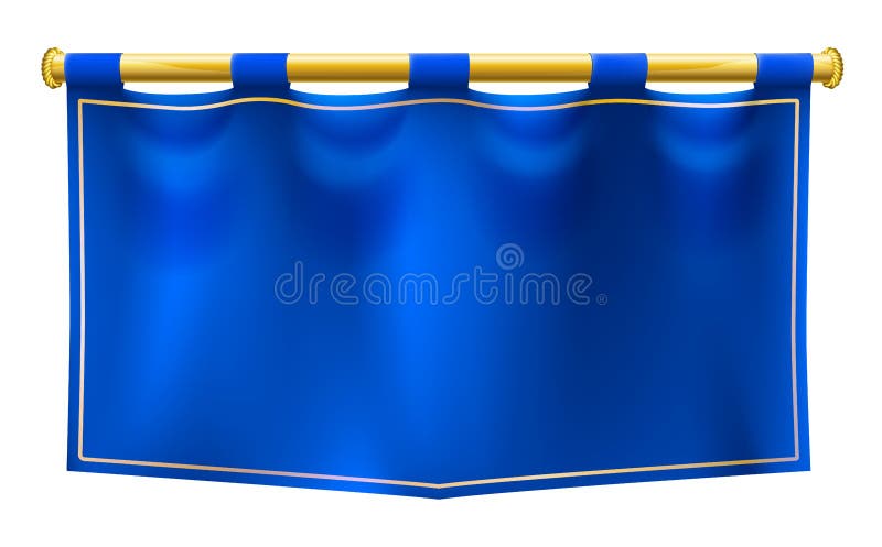 Medieval Royal Banner Flag stock vector. Illustration of isolated ...