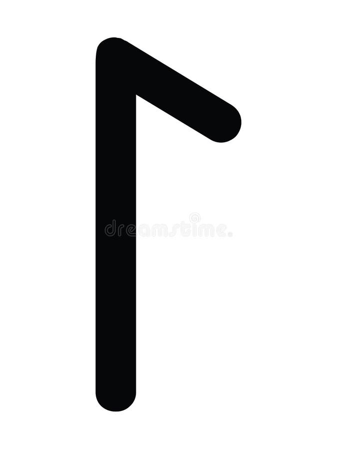 Medieval Rune Letter R stock vector. Illustration of simple - 179951657