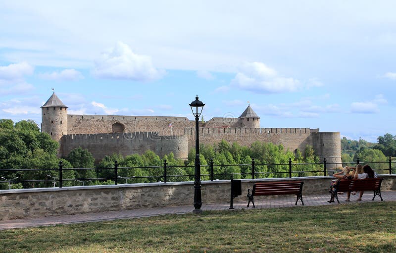 MEDIEVAL RUSSIAN CASTLE stock image. Image of grandeur - 52899559