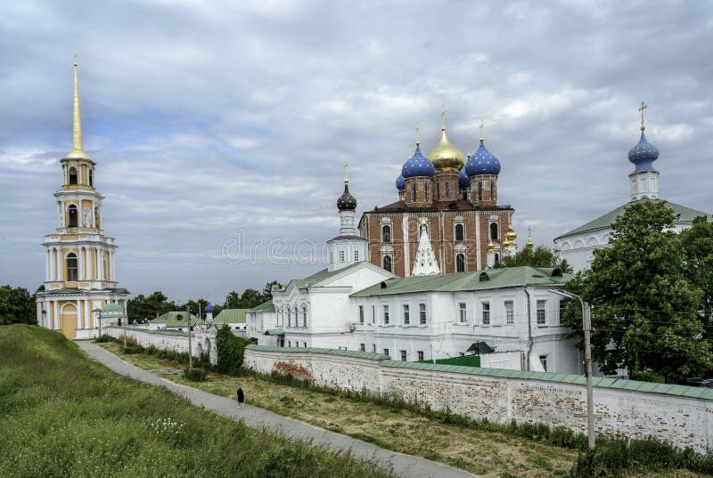 Medieval Ryazan Kremlin from an Ancient Defensive Earthwork Editorial ...