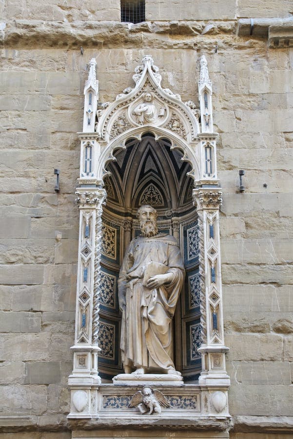Medieval Saint sculpture stock image. Image of niche - 11467799