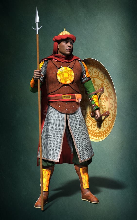 Medieval Saracen warrior stock illustration. Illustration of helmet ...